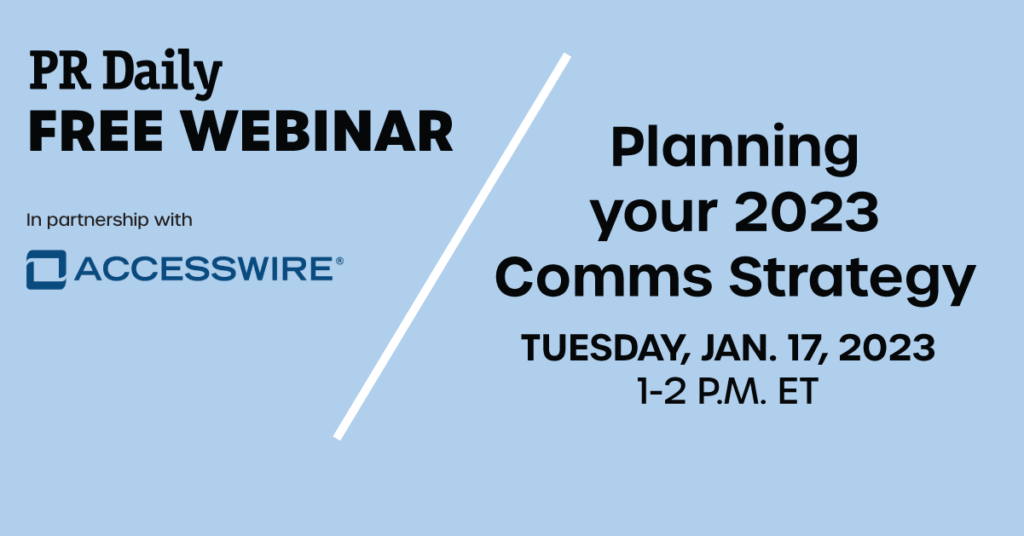 Planning your 2023 Comms Strategy - PR Daily